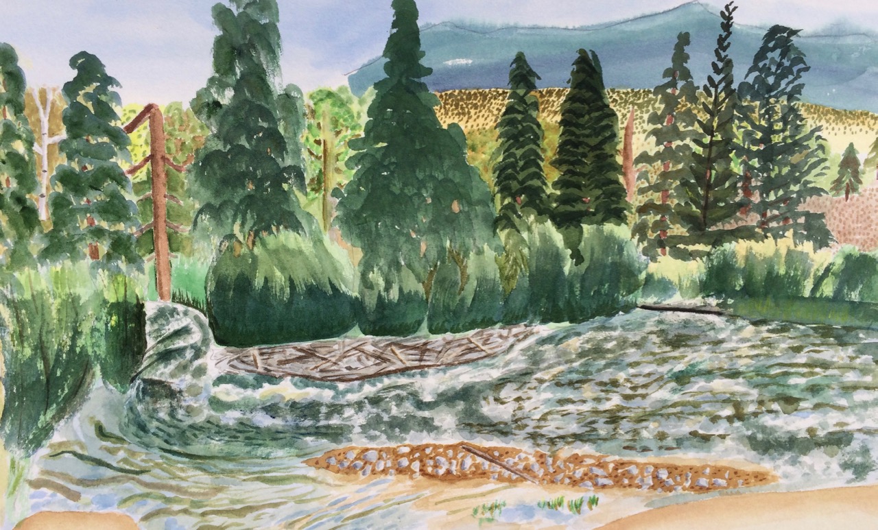 And now one more painting of Cottonwood Creek at about 9,000feet.